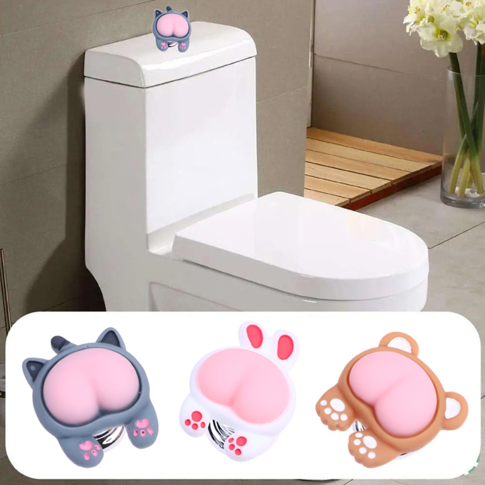 Auxiliary Device Cute Toilet Press Nail Protector Animal Butt Water ...