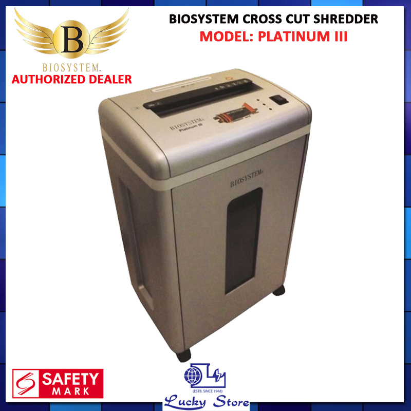 (bulky) BIOSYSTEM PLATINUM III CROSS CUT SHREDDER, 21L BIN CAPACITY, 1 ...
