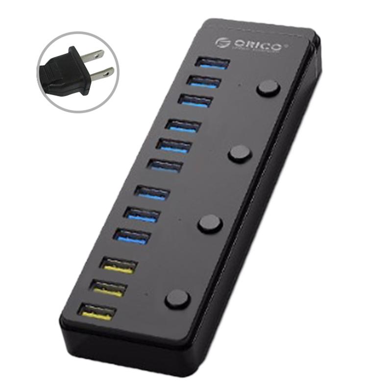 Orico 5Gbps Super Speed 12 Port Usb 3.0 Hub Portable 12V 5A Power ...