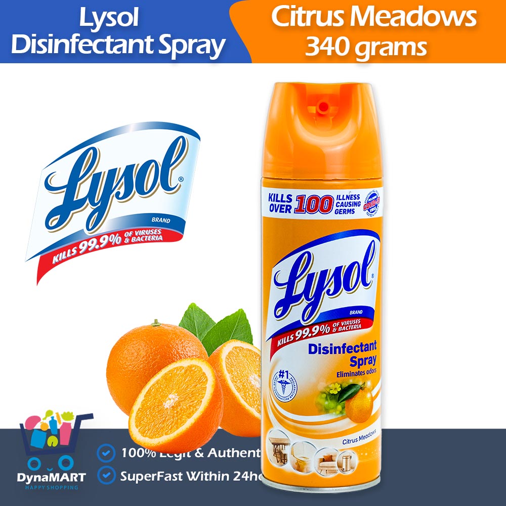 LYSOL Disinfectant Spray Citrus Meadows 340g DynaMart Official Store ...