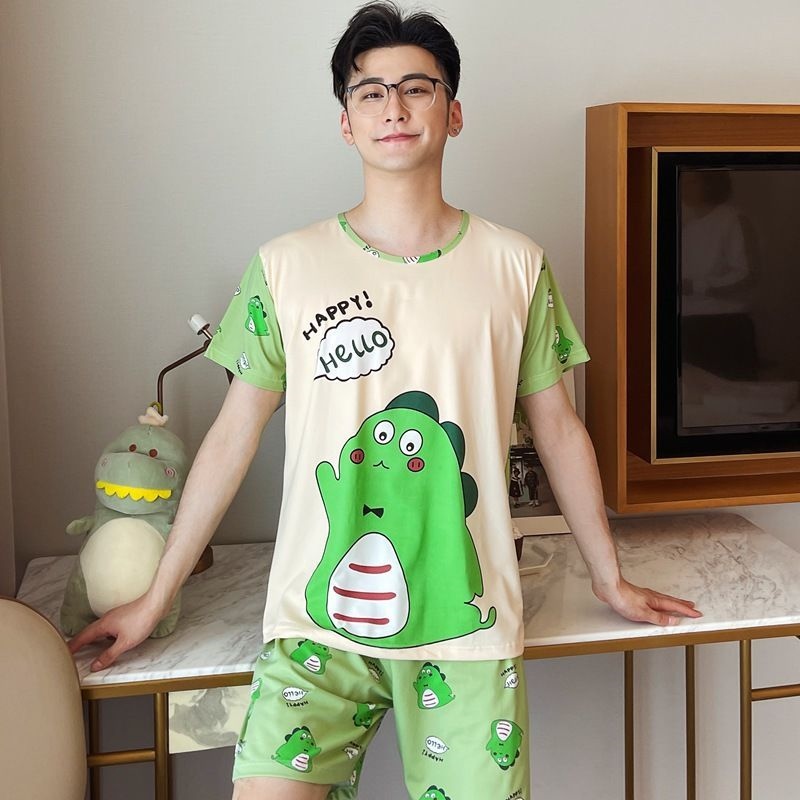 Crayon Shinchan teenage pajamas summer men's pajamas summer cartoon ...