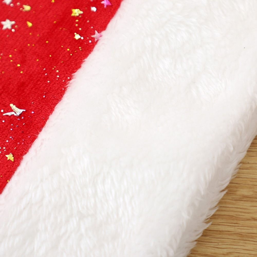 2025 Luminous Santa Hat Long Plush Star Christmas Hat Headdress Xmas ...
