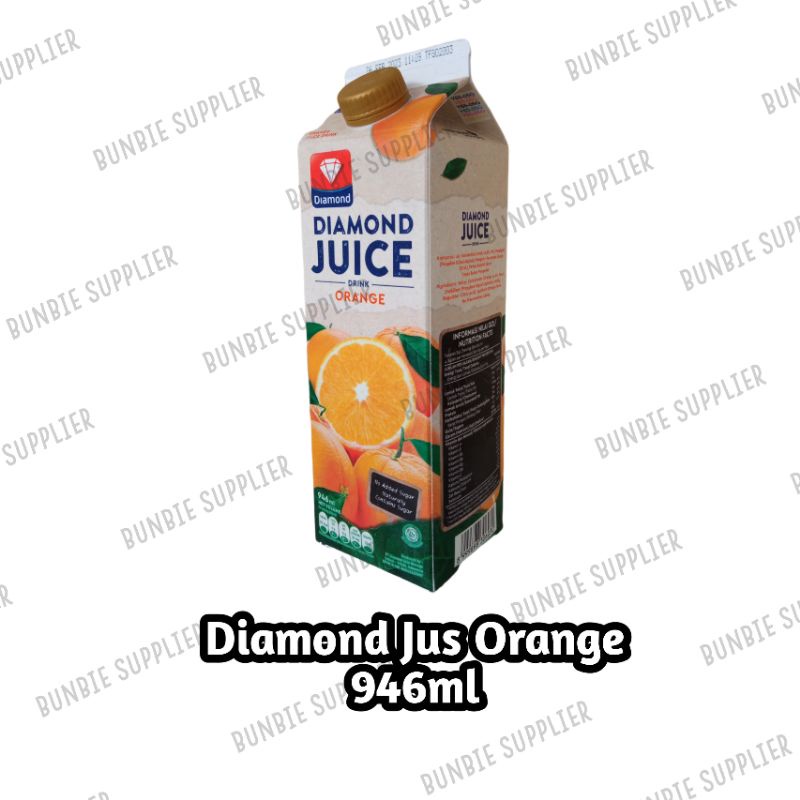 Diamond Juice Drink Orange Unsweet 946ml / Minuman Jus Sari Buah Jeruk ...