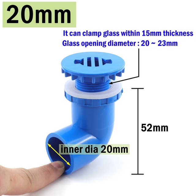 1~20pc 20mm 25mm 32mm 40mm 50mm Pvc Elbow Drain Joint Aquarium Fish ...
