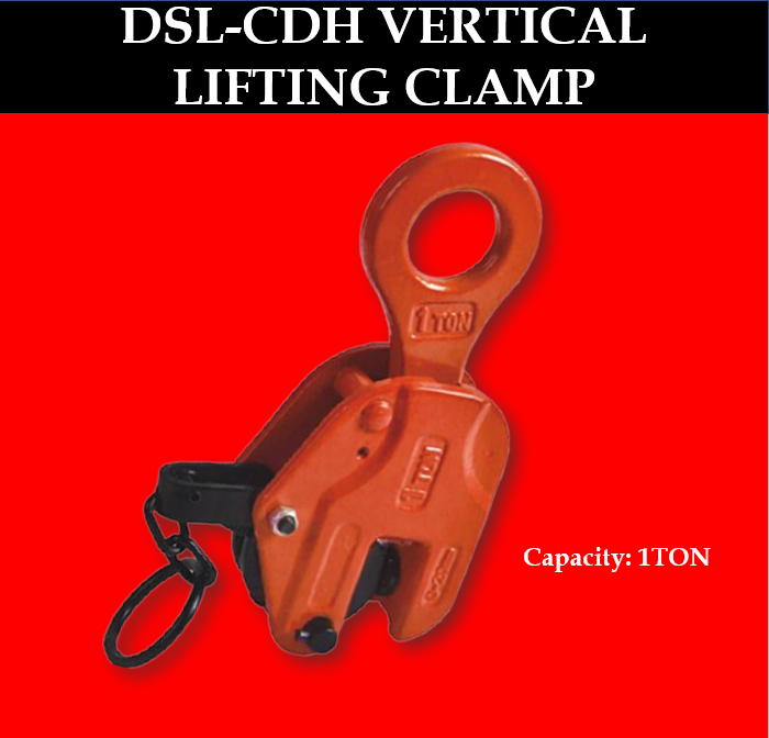 TOYU 1T 2T DSL-CDH Vertical Lifting Clamp Adjustable Steel Plate Vertical Lifting Slab Lifting ...