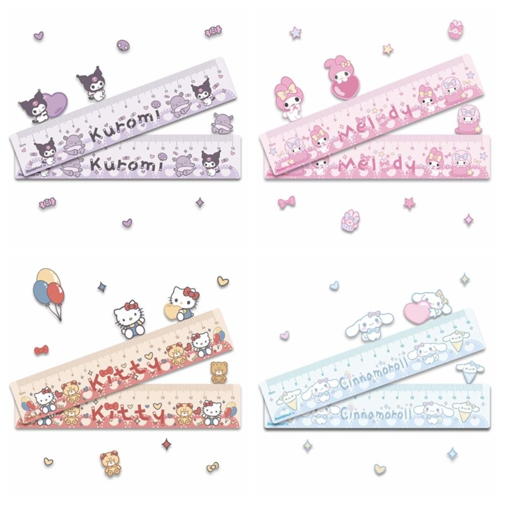 Creative Melody Kuromi Cinnamoroll 15cm Drafting Straight Ruler ...