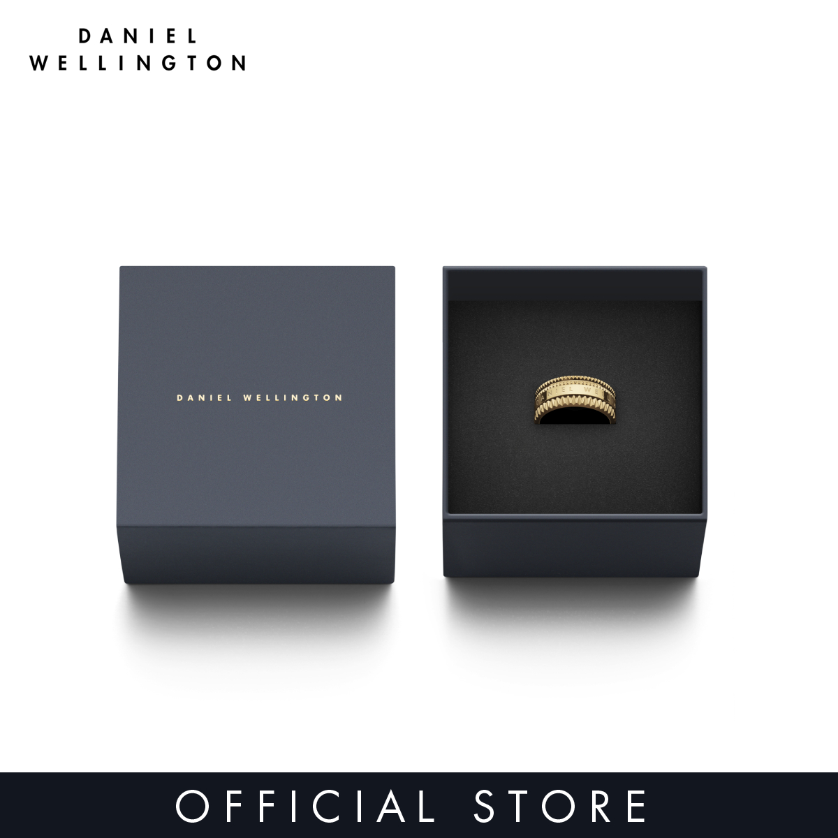 Daniel Wellington Elevation Ring Gold - Unisex Ring - Couple Rings ...