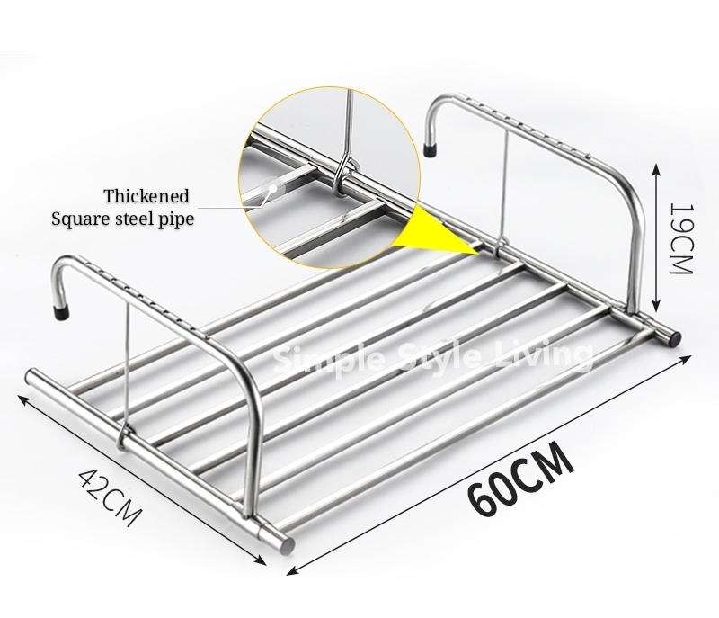 🚚SG Seller🚚 Foldable Stainless Steel hanger rack/Shoes Drying Rack ...