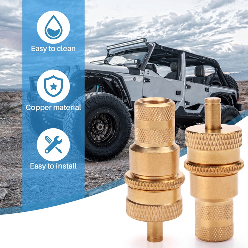 (UKYF) 4Pcs Offroad Brass Tire Venting Machine s Kit Automatic 6-30Psi ...