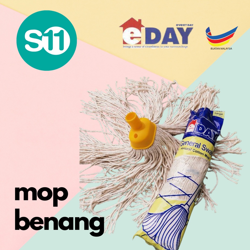 S11 x Eday Cotton Swab Mop EBI10431 (without Rod) / Mop Eday Tali ...