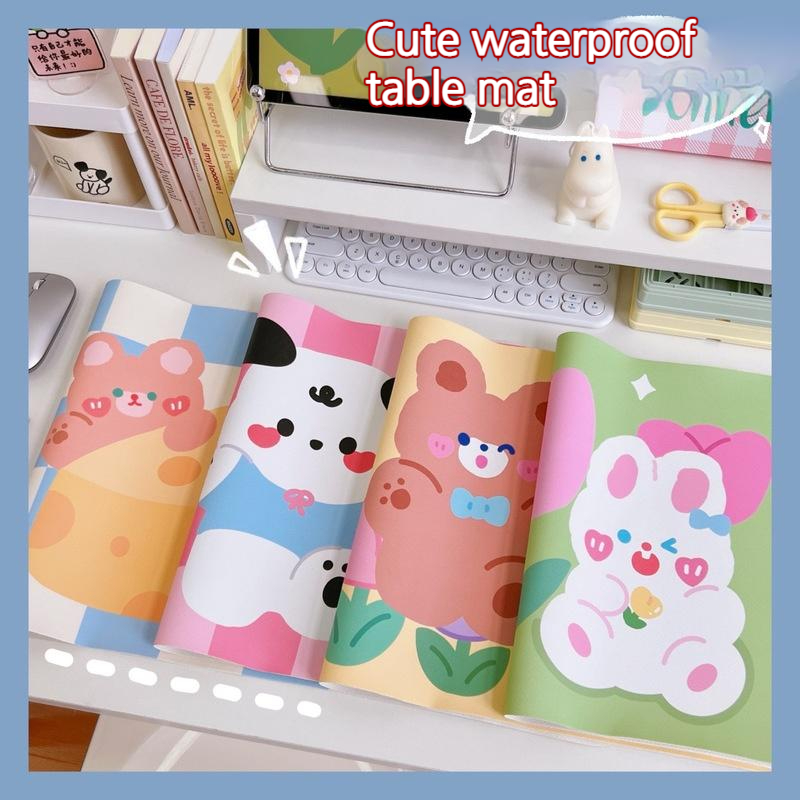 【BorderBloom】Cute Bear Rabbit Puppy Desk Pads Table Mouse Pad Computer ...