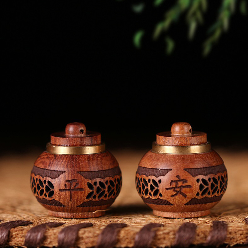 Wood Perfume Bottle Incense Expanding Mini Sandalwood Portable Sealed ...