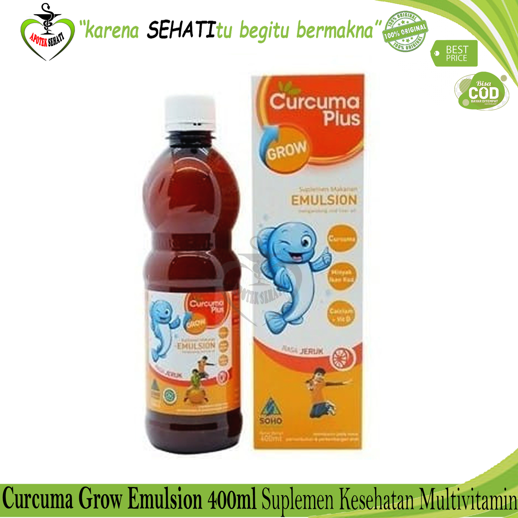 Curcuma Plus Grow Emulsion 400 ml Suplemen Makanan Pertumbuhan Anak ...