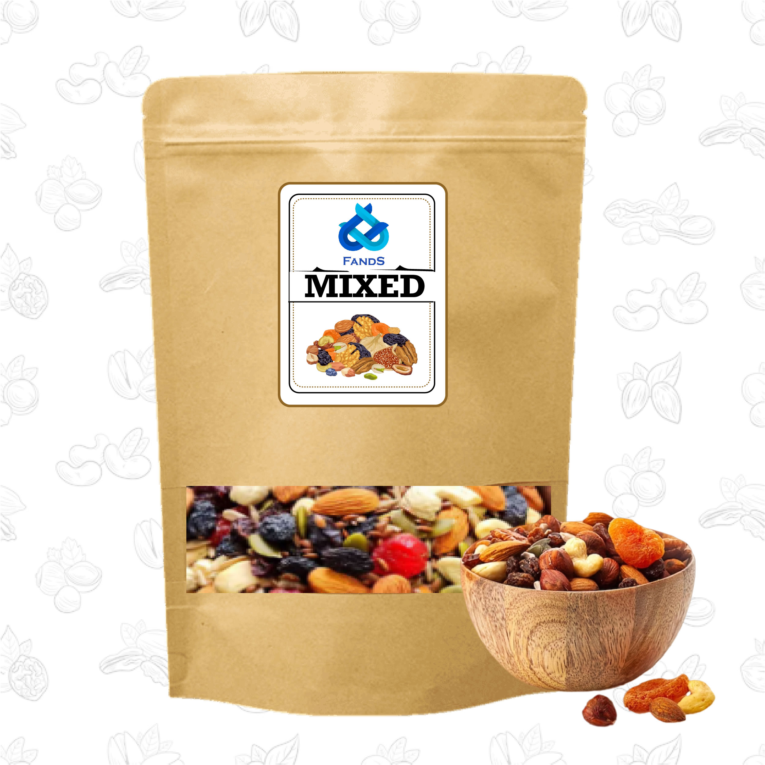 Deluxe 1kg Mixed Dry Fruits: A Nutty Medley of 5 Premium Nuts and Seeds | Daraz.pk
