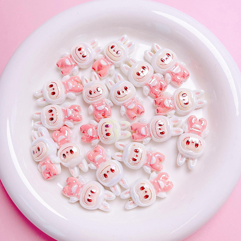 5pcs Cartoon Hole Beaded Handmade DIY Mobile Phone Keychain Material ...