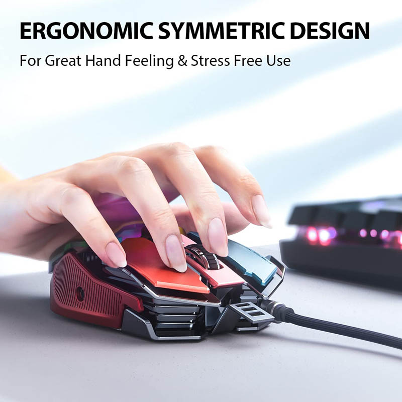 Inphic PG6 Gaming Mouse 500-7200DPIปรับได้อย่างอิสระ เมาส์เกมมิ่งมือ ...