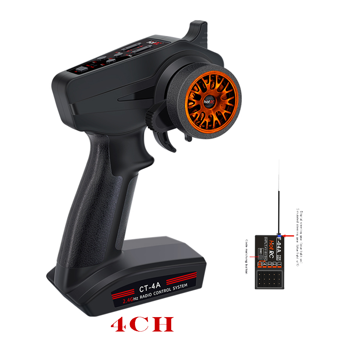 HOTRC 4CH 6CH RC Transmitter CT-4A CT-6A 2.4GHz Digital Radio System ...