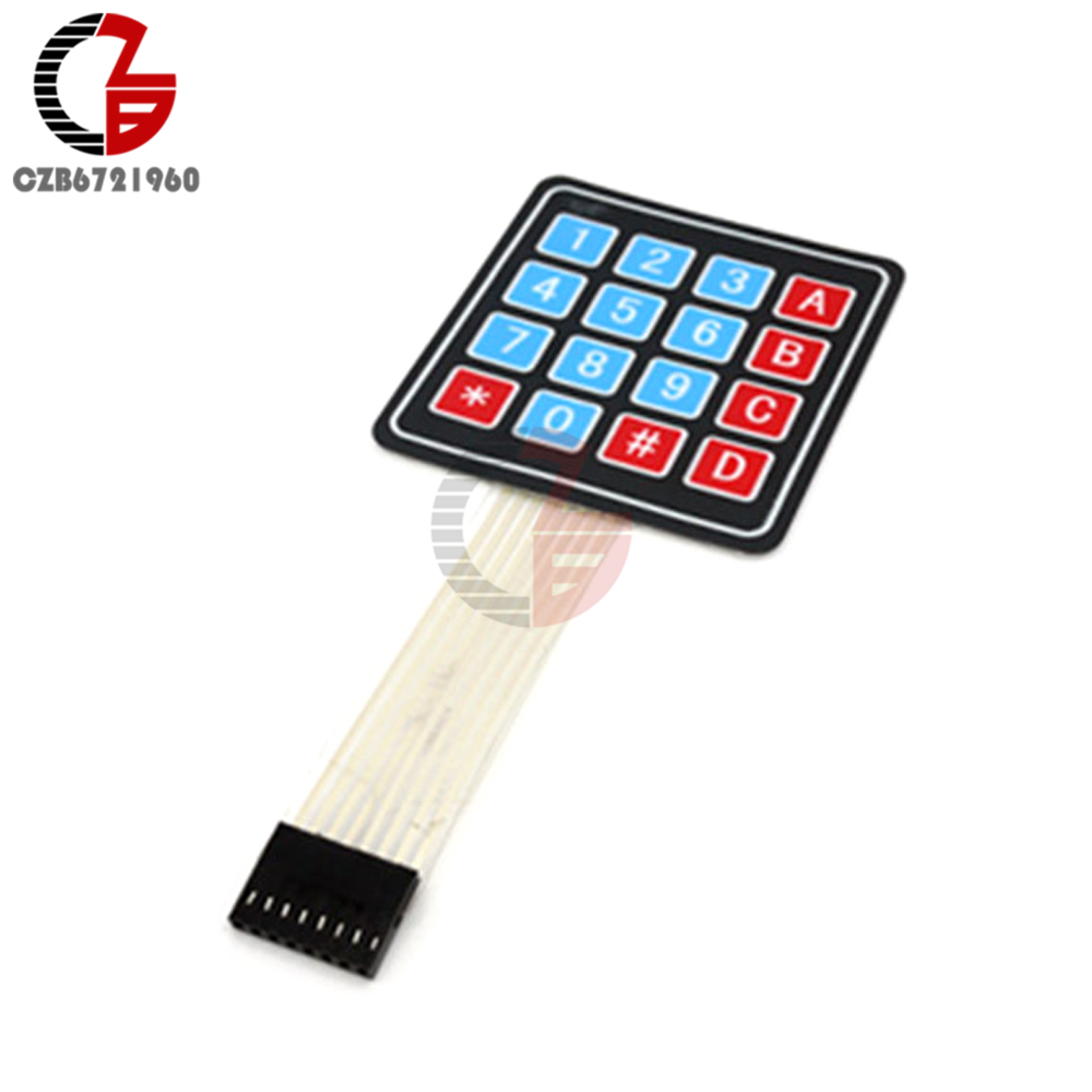 【TopazTrove】DC 35V 4 x 4 Matrix Array 16 Key Membrane Switch Key pad Key board for Arduino AVR ...