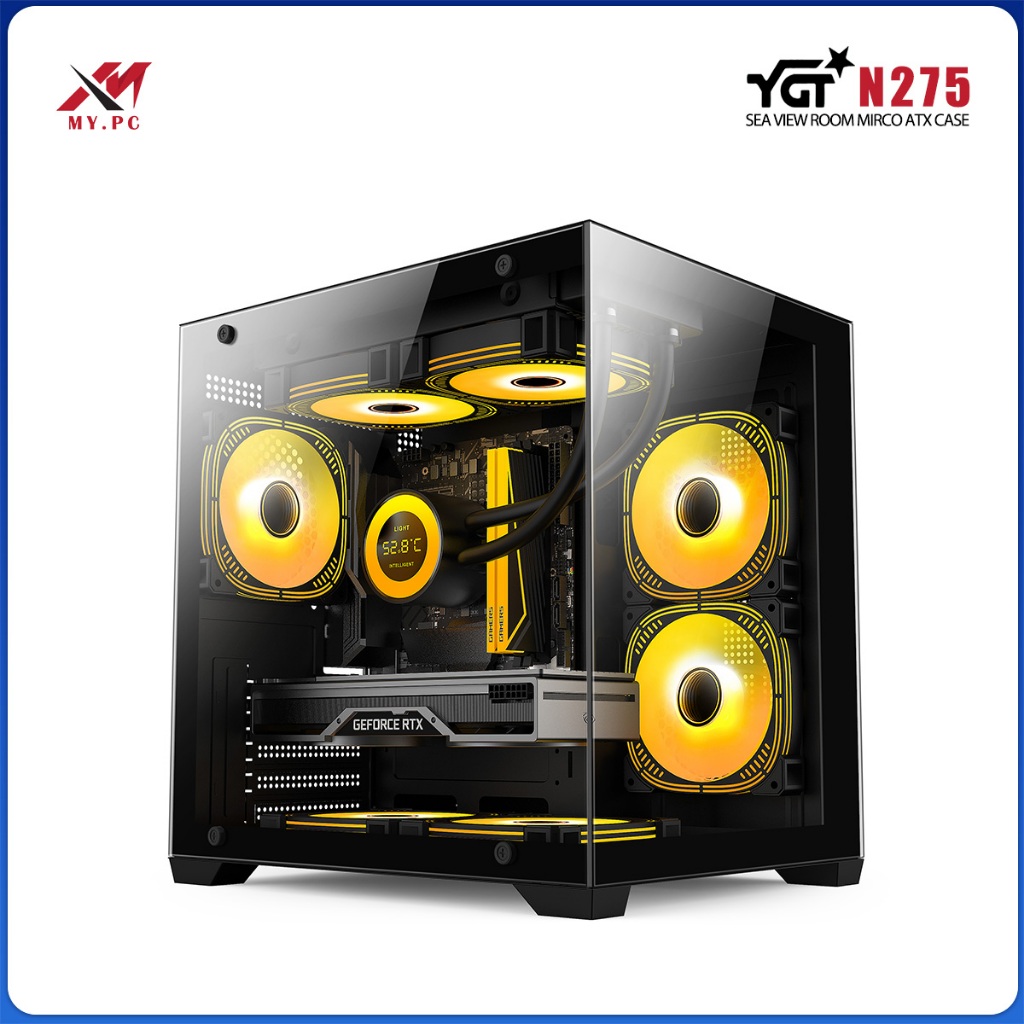 YGT N275 Sea View Room Chassis Micro ATX Black Gaming Case | Lazada PH