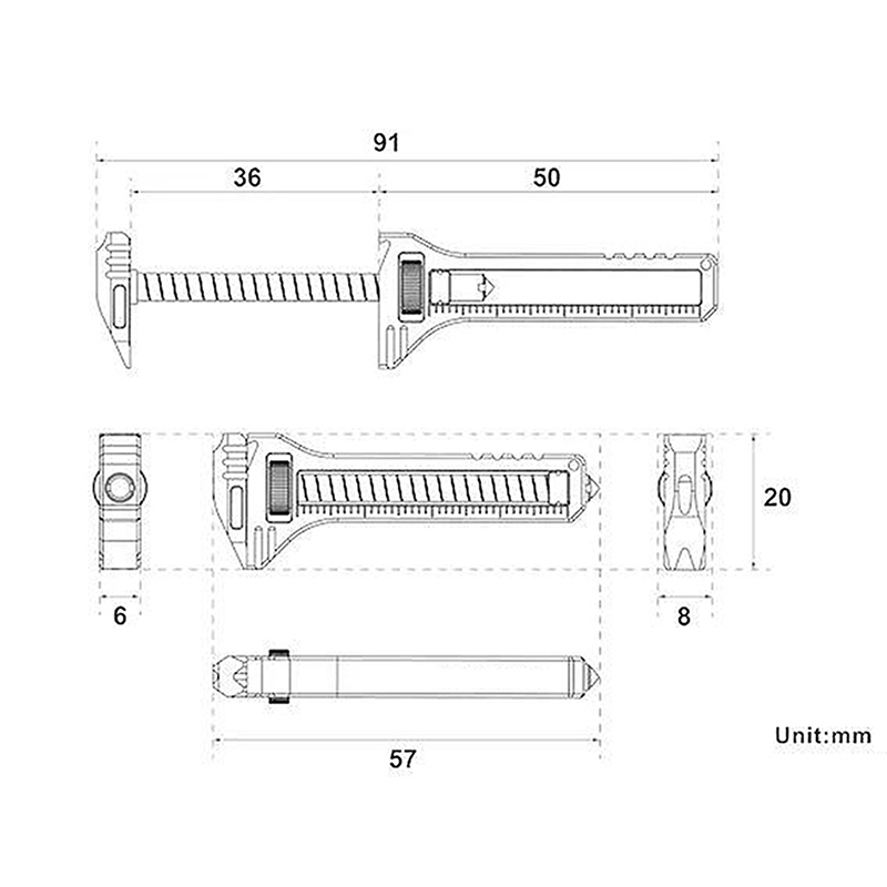 EDC Multi Tool Compact Multitool Portable Tool Key Ring Chain Pocket ...