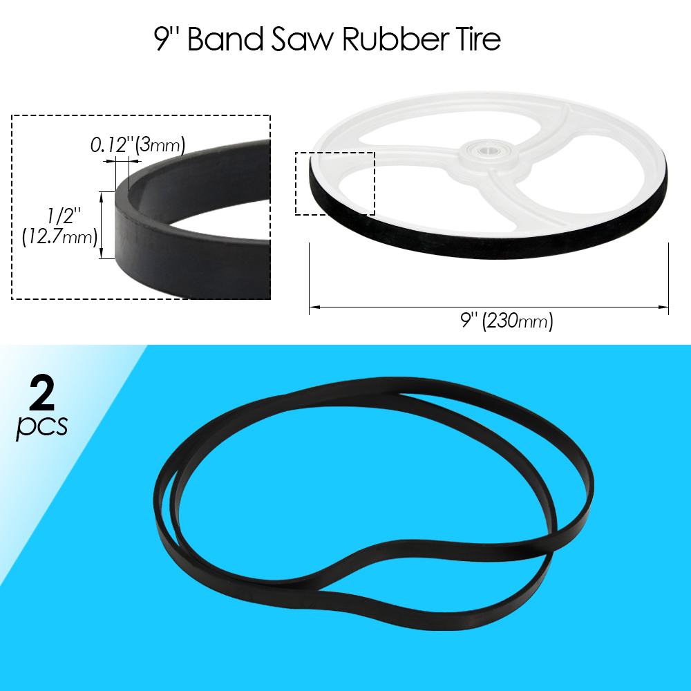 2 Pieces Band Saw Rubber Tire Bands Woodworking Spare Parts for Bandsaw ...