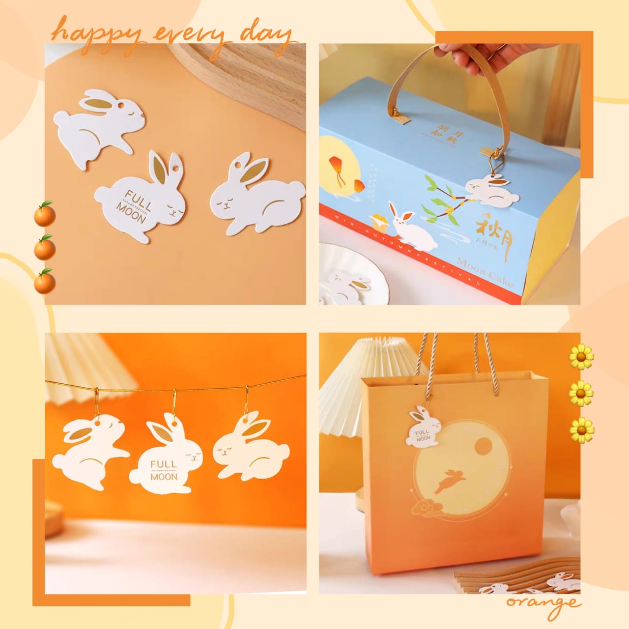 Mooncake Rabbit Hang tag Mooncake Packaging | Lazada