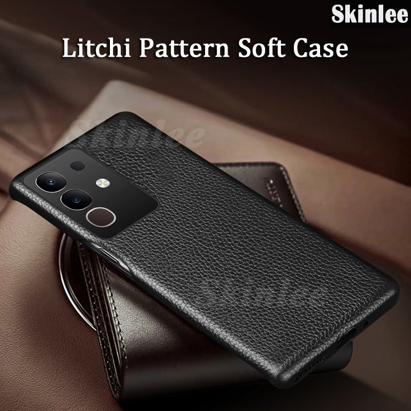 Phone case For VIVO T4X Back cover Carbon Leather soft silicon ...
