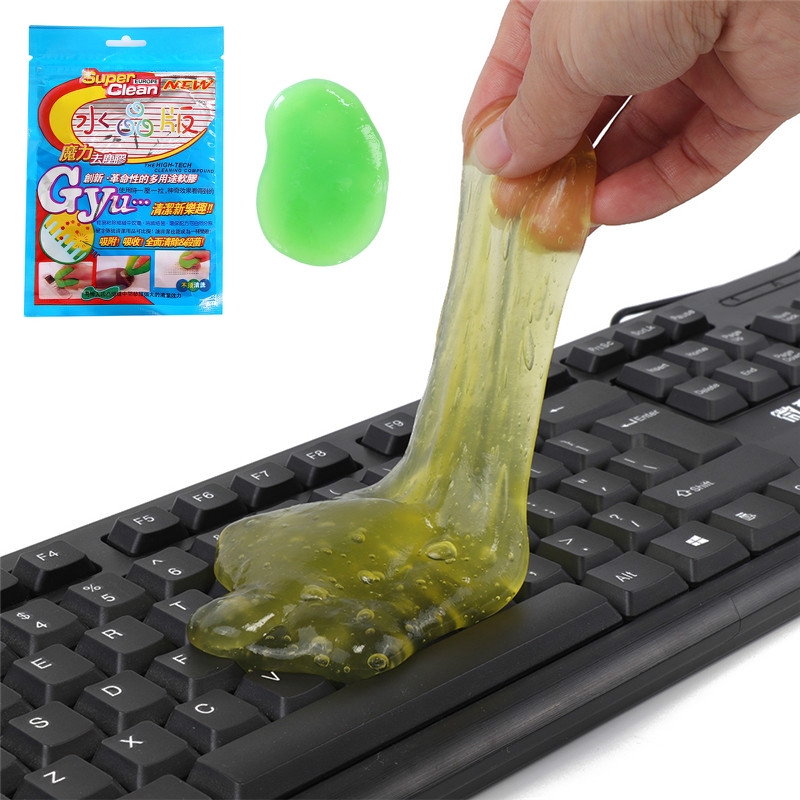 Cleaning Slime Cleans Dust from plastic Keyboard and Computer and ...