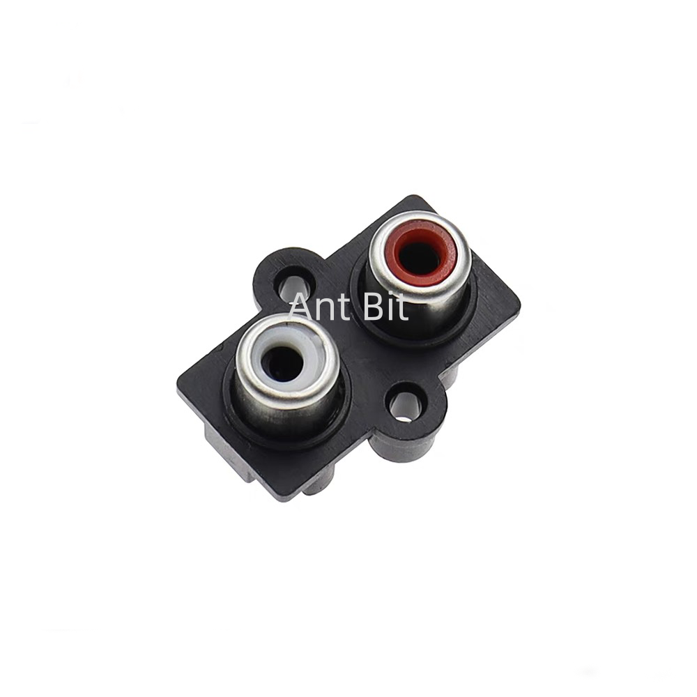 5PCS 2/4/6 hole female RCA lotus socket, red and white hole stereo ...