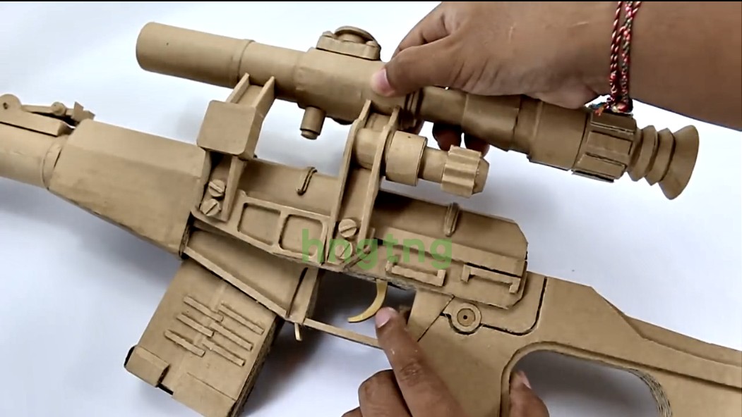 VSS sniper rifle manual corrugated cardboard gun finished product ...
