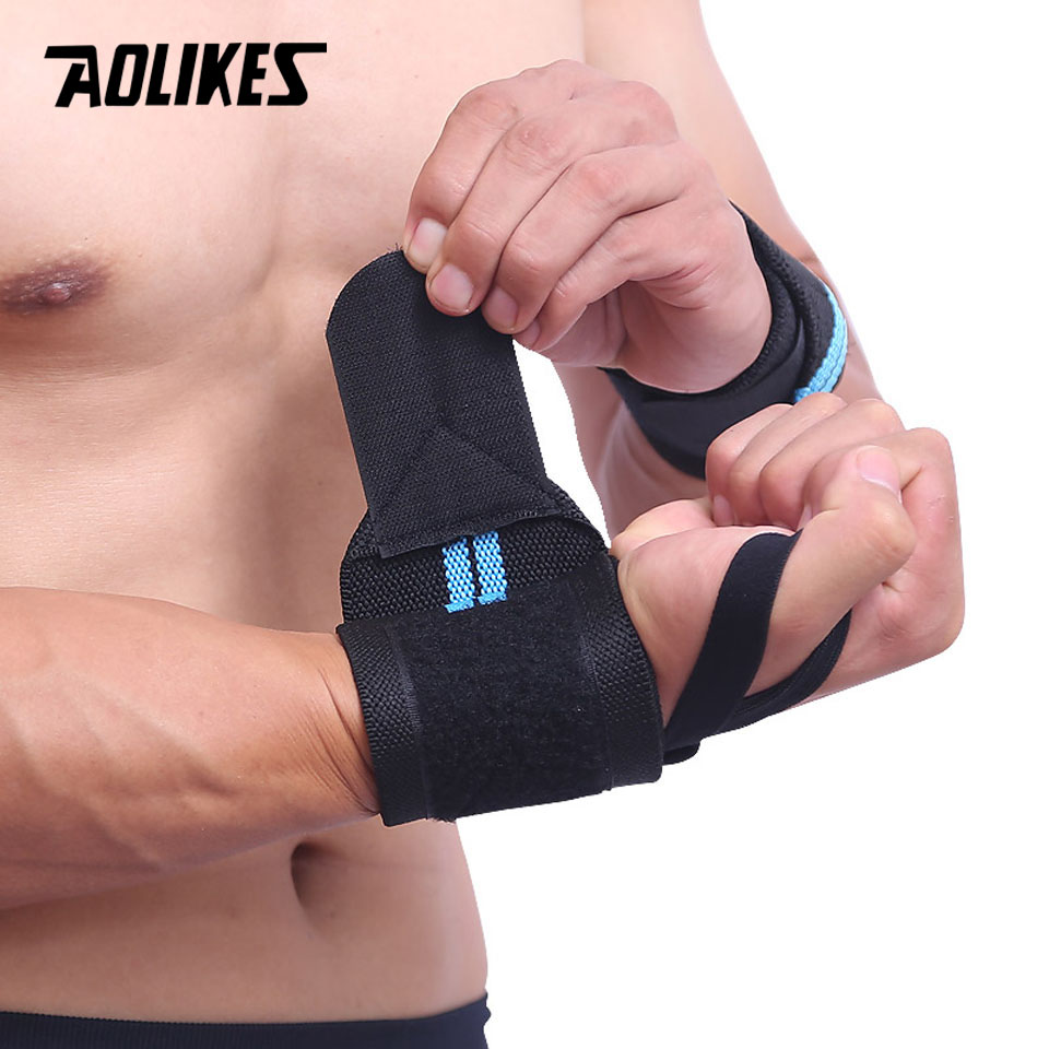 【Latest Style】 AOLIKES 1 Pair Wristband Wrist Support Weight Lifting ...