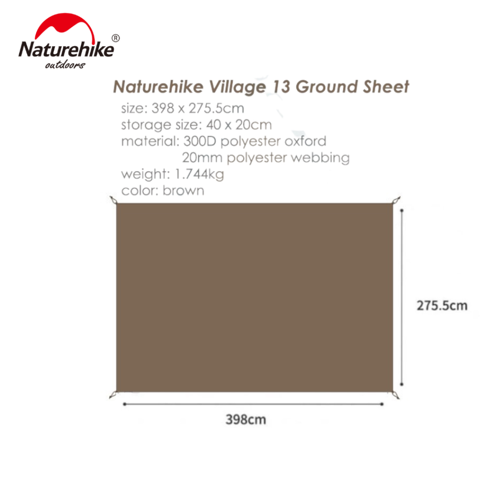 Naturehike Village 6 Village 13 Mat Groundsheet Alas Khemah Ground ...