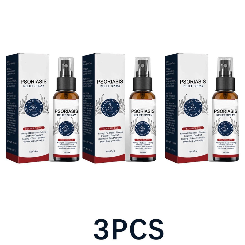 1/2/3PCS Psoriasis Treatment Spray Hand Foot Scalp Eczema Tinea Anti ...
