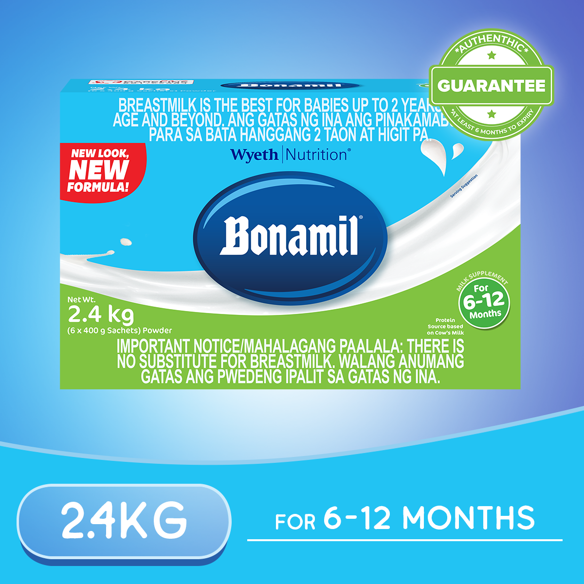 Wyeth® BONAMIL® Stage 2 Milk Supplement for 6 to 12 months in 2.4kg ...