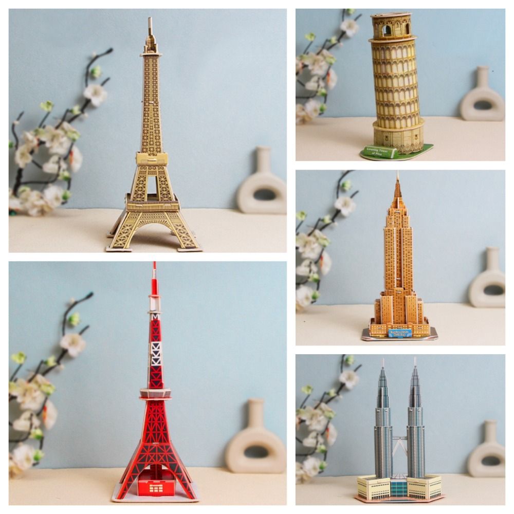 Miniature Paper World Famous Buildings Model 3D Assembling Model ...
