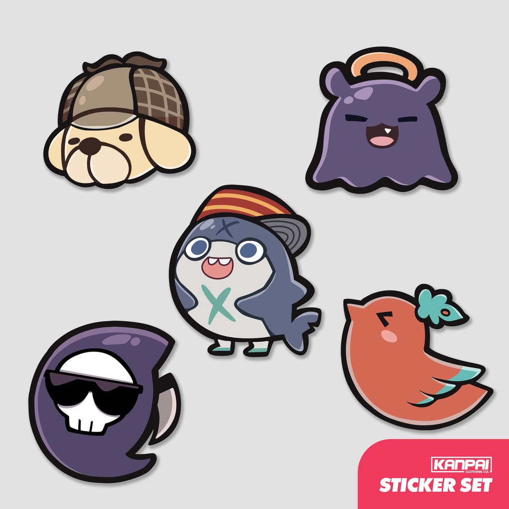 Kanpai Co. Sticker - Holomyth Mascots Sticker Set - 1st Generation EN ...