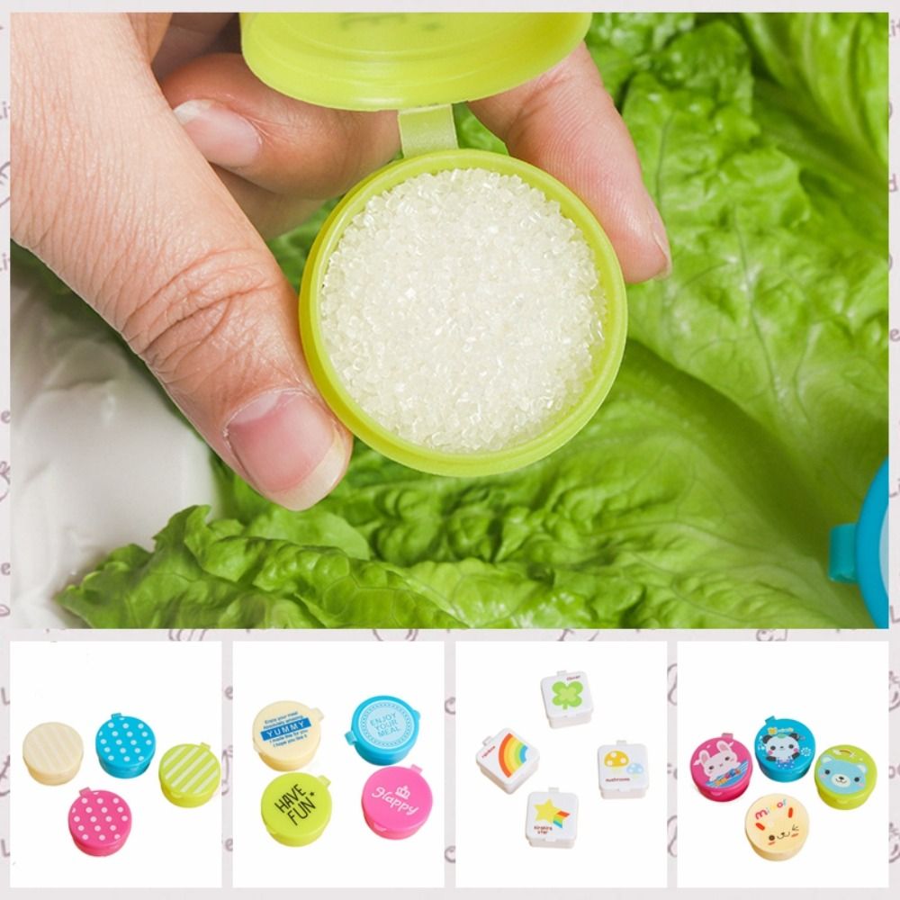 4pcs Mini Condiment Bottle Box Salad Dressing Ketchup Container Plastic ...