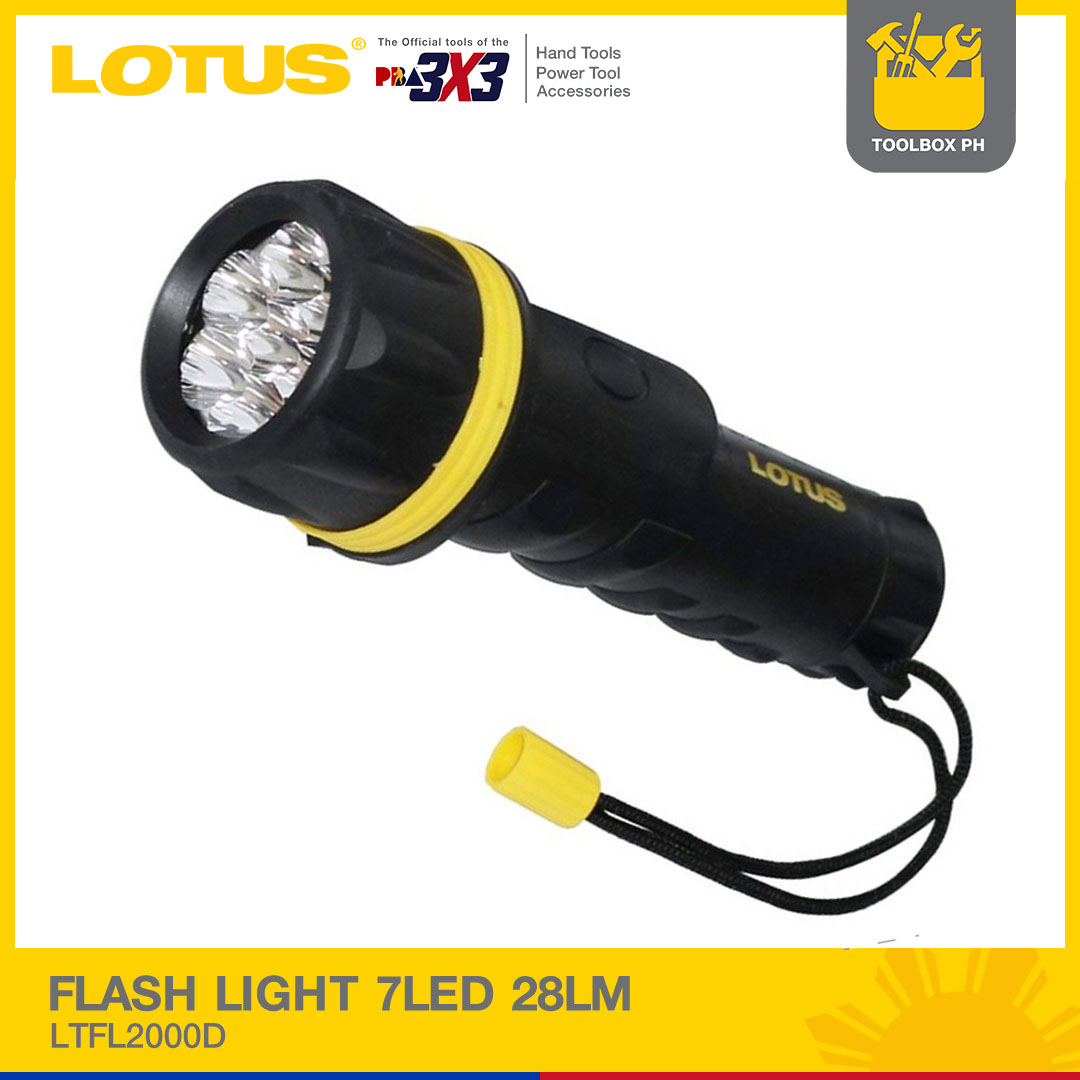 Lotus Toolbox | Flashlight 7LED 28LM (Black) LSK008 - Light Source ...