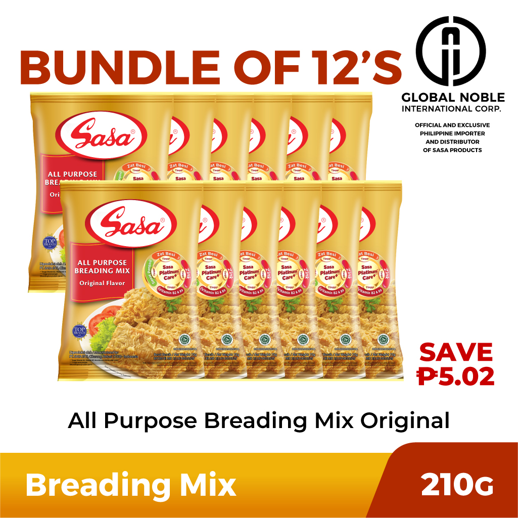 [Bundle of 12] Sasa All Purpose Breading Mix Original 210g | Lazada PH