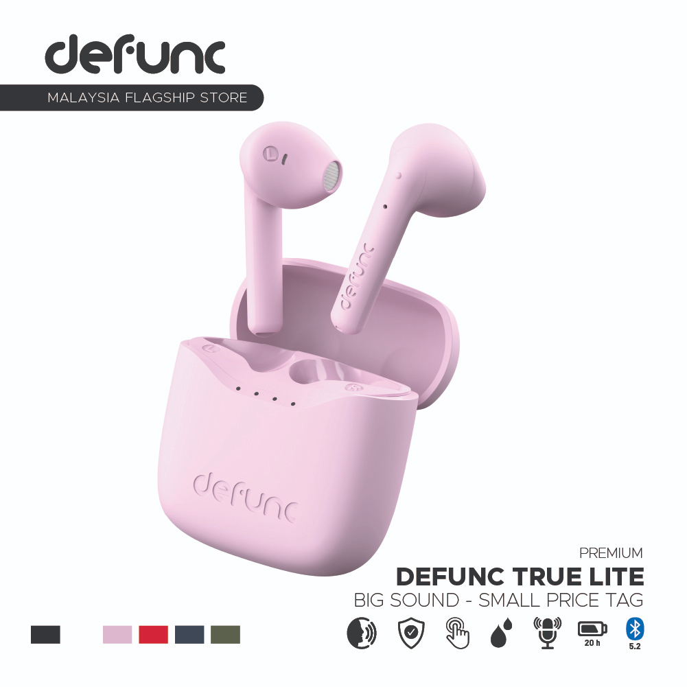 DEFUNC True Lite Wireless Earbuds With Casing | Waterproof Earphone ...