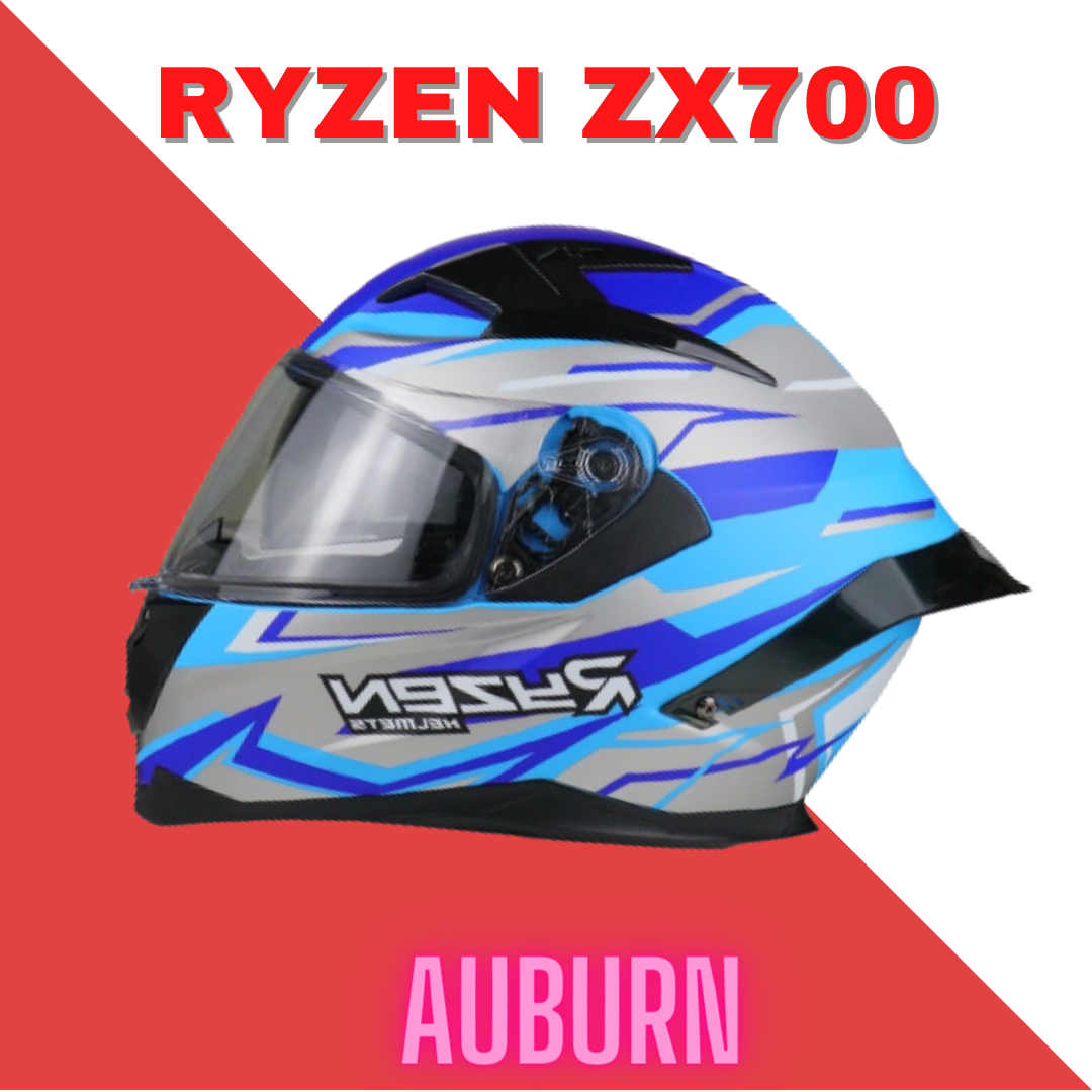 RYZEN ZX700 Auburn Full Face Dual Visor Helmets | Lazada PH