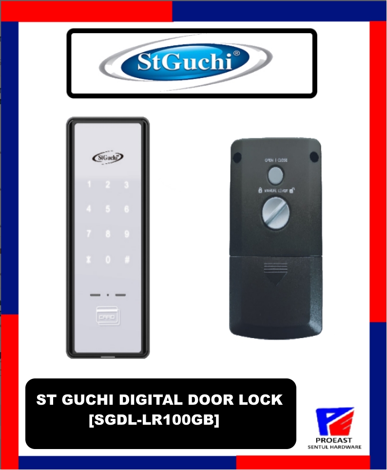 ST GUCHI Digital Door Lock / Digital Rim Door Lock [RFID CARD / PIN ...