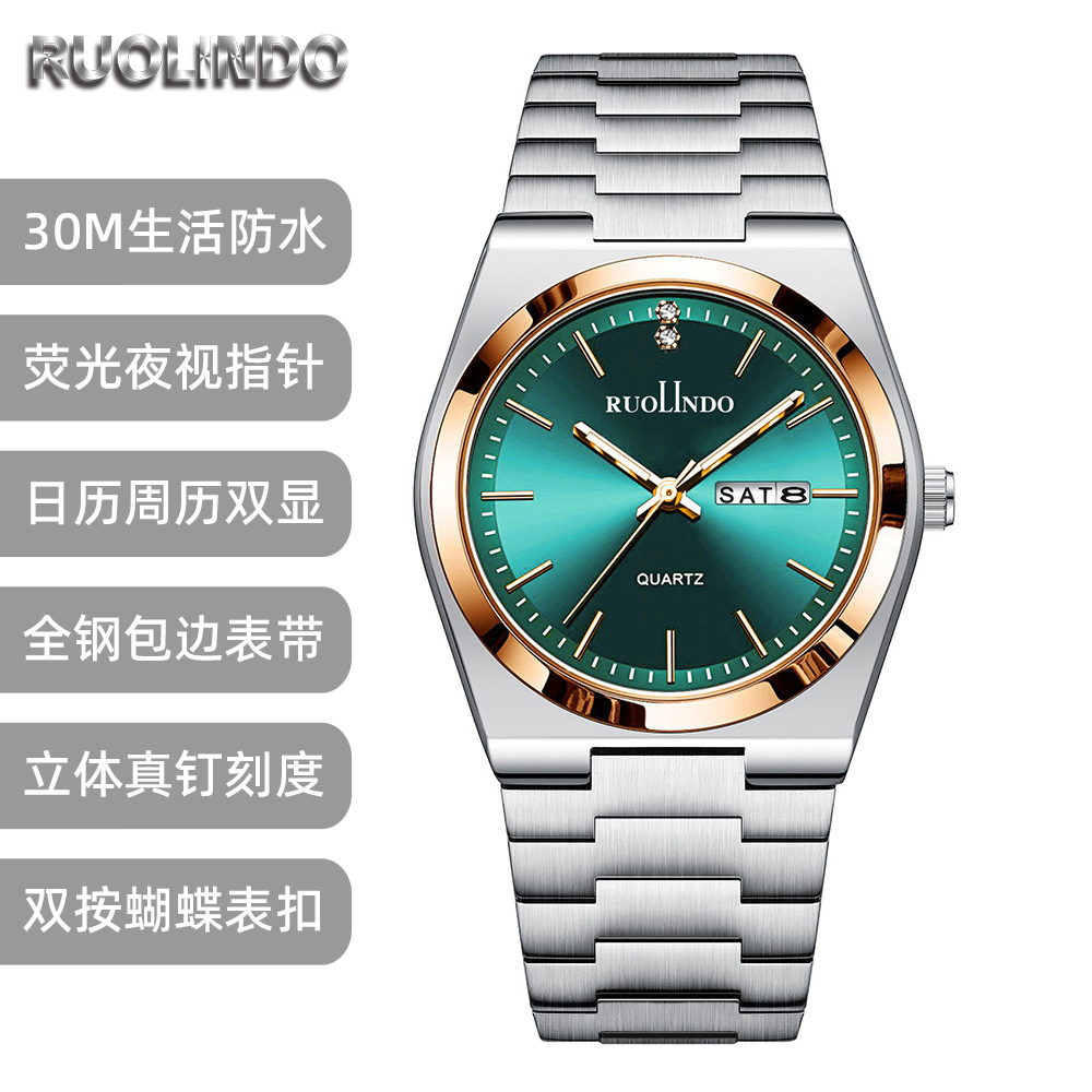 【New arrival】New Cross-Border Men's Watch with Dual Date, Night Light ...