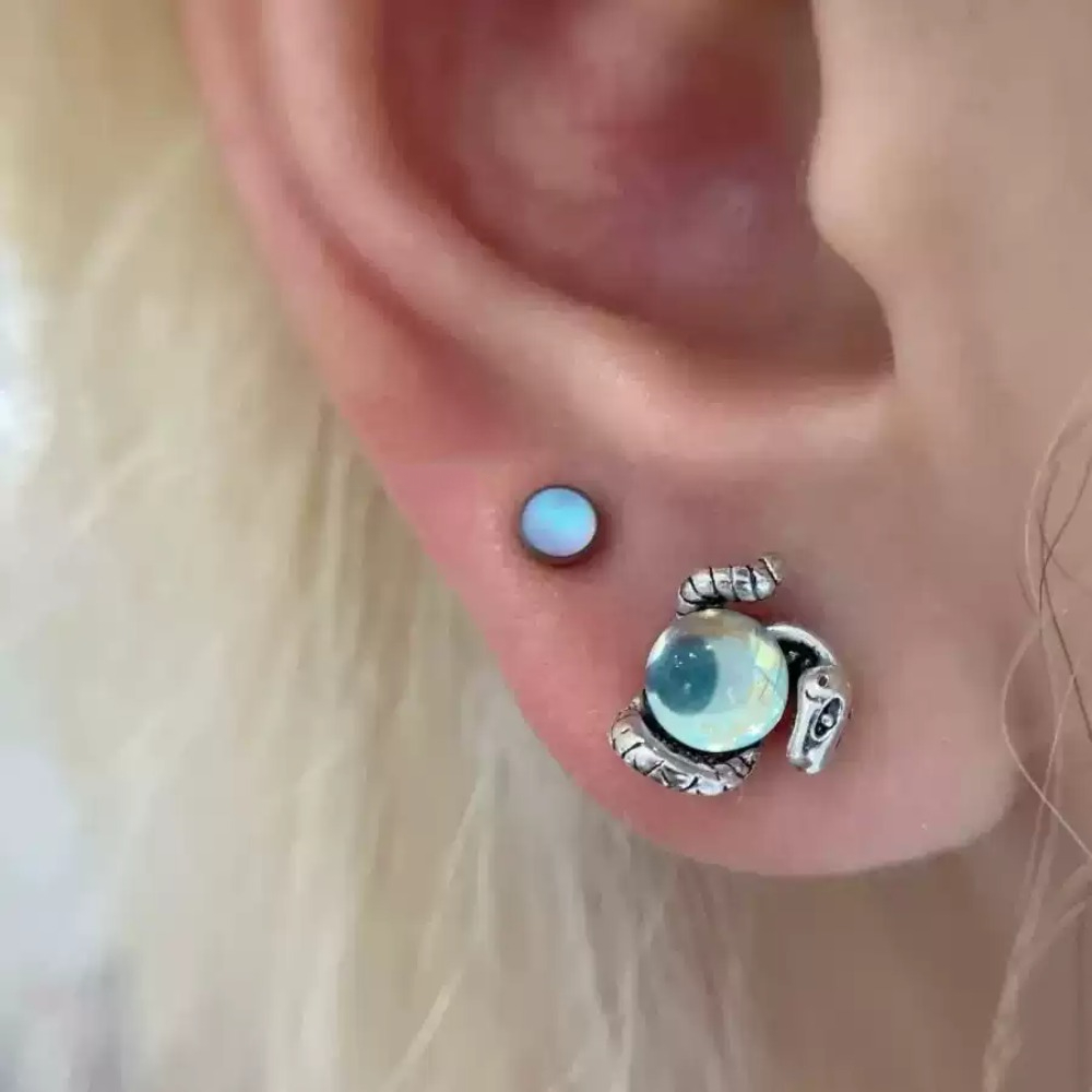 Simple Snake Clip Earrings Streetwear Punk Magnetic Ear Stud Retro Men ...