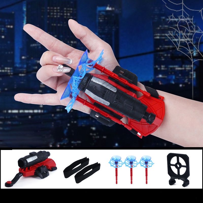 Super Hero Spiderman Shooter Launcher Glove Mask Toys kids Wrist ...