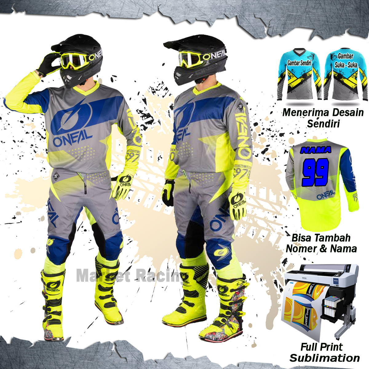 Tshirt Kaos Jersey Baju Set Celana Motor Motocross Cross Jerset Trabas ...
