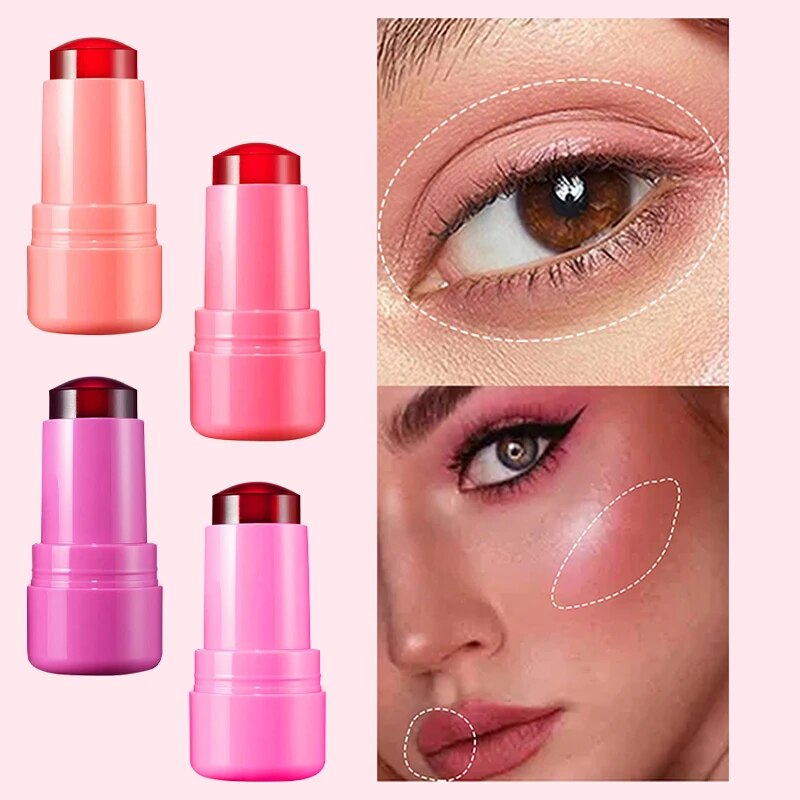 Jelly Cream Blush Lipstick Stick Ins Hot Lip Gloss Cheek Stain Face ...