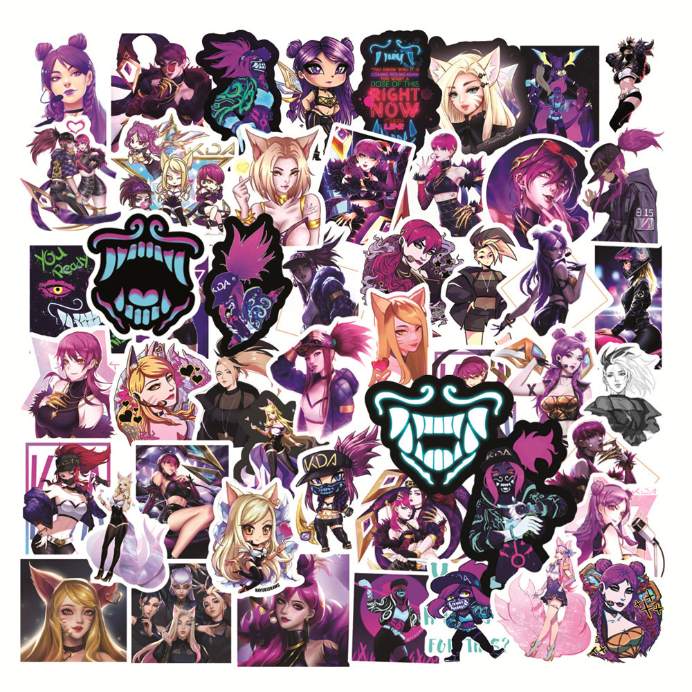 【New arrival】50 PCS KDA Games Stickers for Car Styling Bike Motorcycle ...