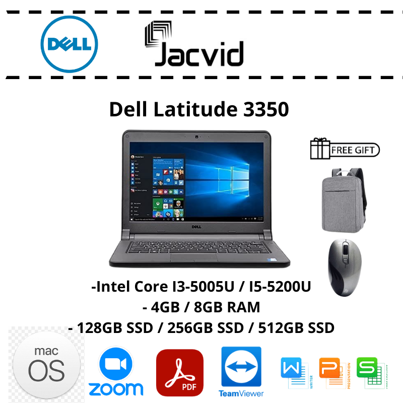 Dell latitude 3350 laptop (Intel Core i3-5th Gen / i5-5th Gen / 4GB Ram ...