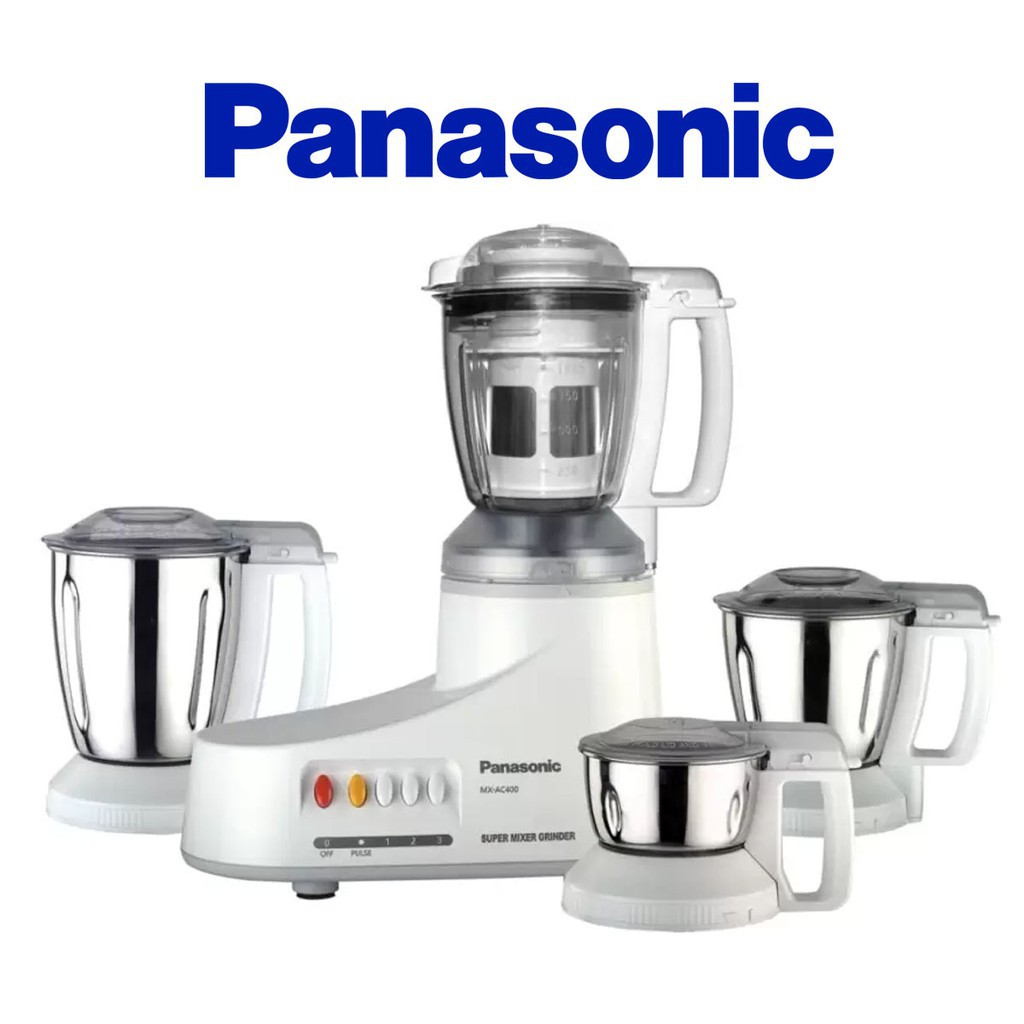 PANASONIC MIXER GRINDER 350W (4JAR)MODEL:MX-AC400W | Lazada